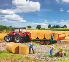 🌾🚜 Rimorchio con 8 Rotoballe di Fieno Bruder 02220: Gioco Realistico per Piccoli Agricoltori! 🚜🌾